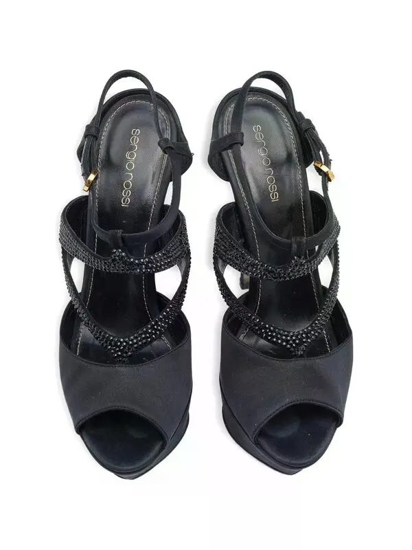 SERGIO ROSSI Embellished Ankle-strap Sandals