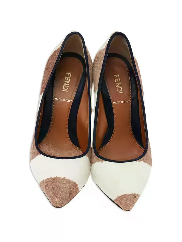 Fendi Zebra-print Calf Hair Pumps - Neutrals