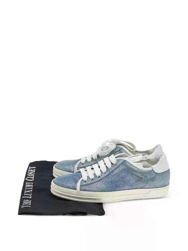 TOD'S Glitter Suede Lace-up Sneakers