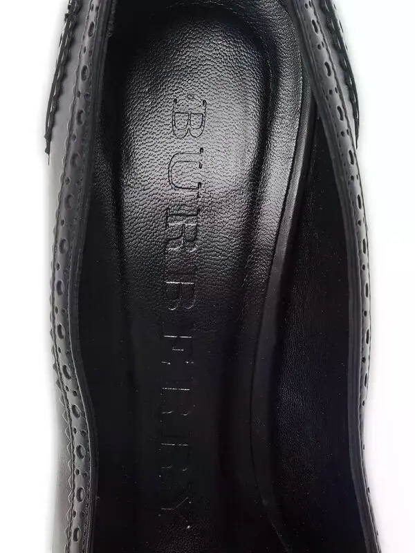 Burberry Peep-toe Leather Pumps