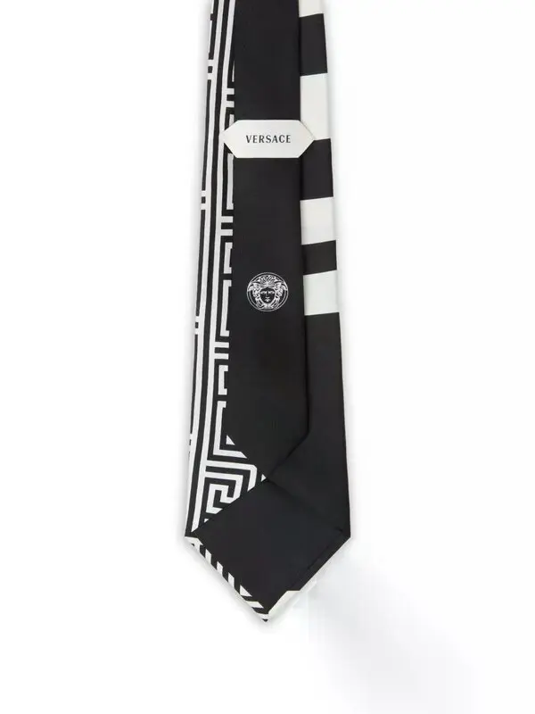 Versace Printed Silk Twill Tie