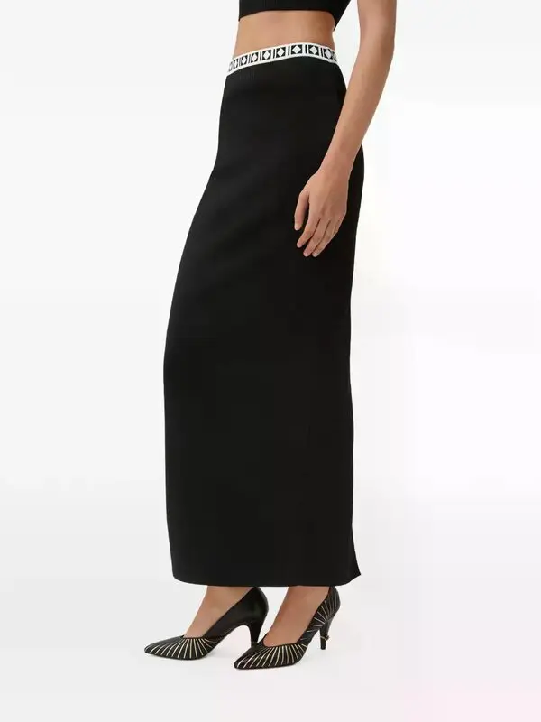 Versace Viscose-blend Jacquard Long Skirt