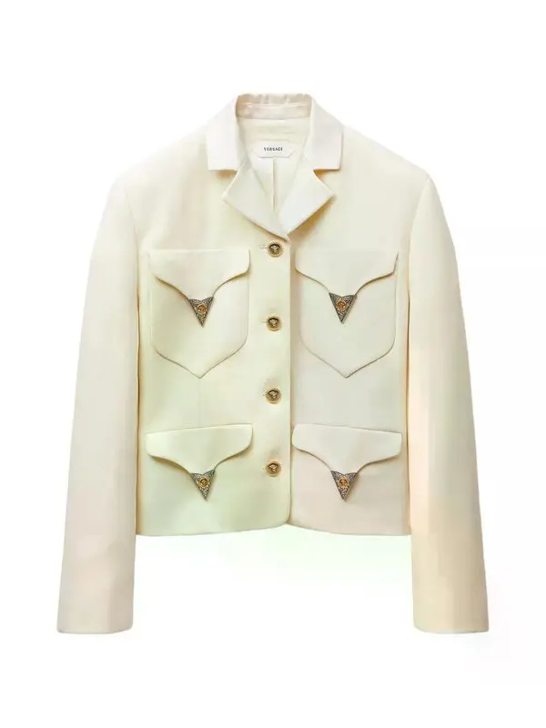 Versace Wool Jacket With Medusa Details