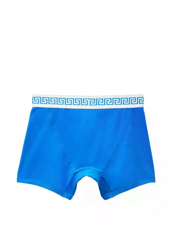 Versace Cotton-jersey Trunks - Blue