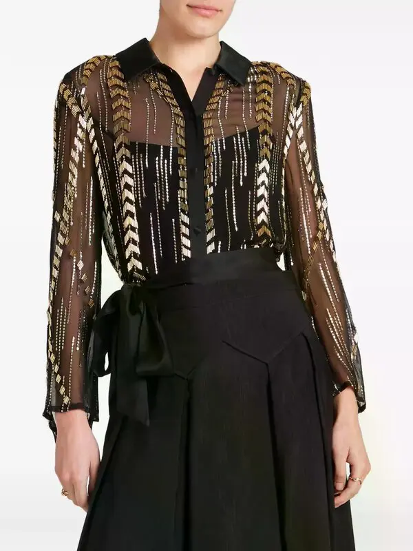 TEMPERLEY LONDON Viola Bead-embellished Shirt