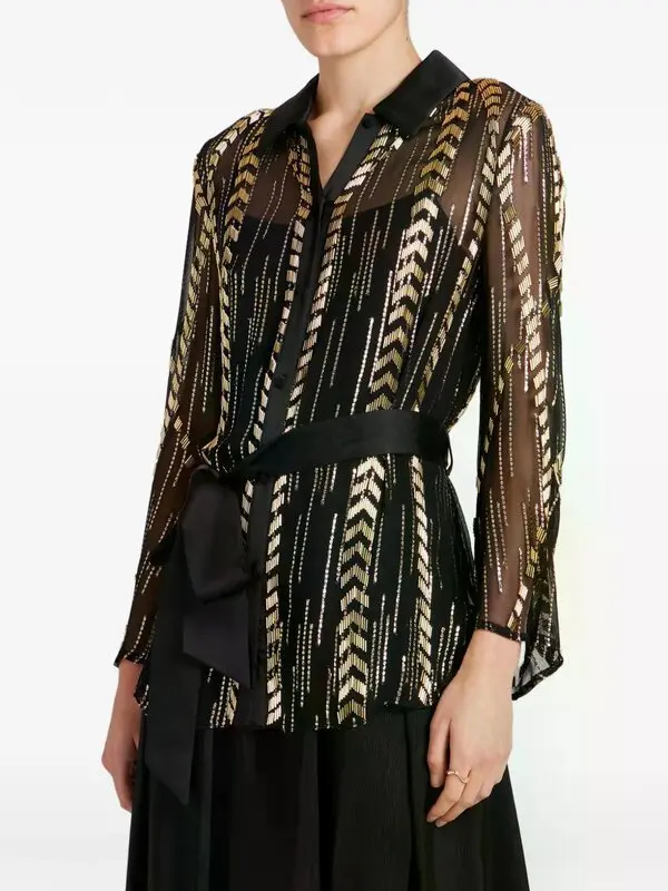 TEMPERLEY LONDON Viola Bead-embellished Shirt