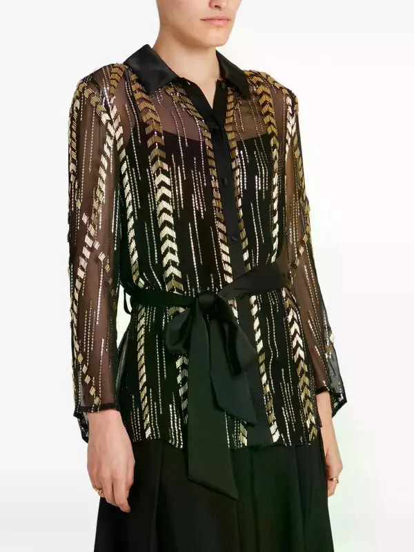 TEMPERLEY LONDON Viola Bead-embellished Shirt