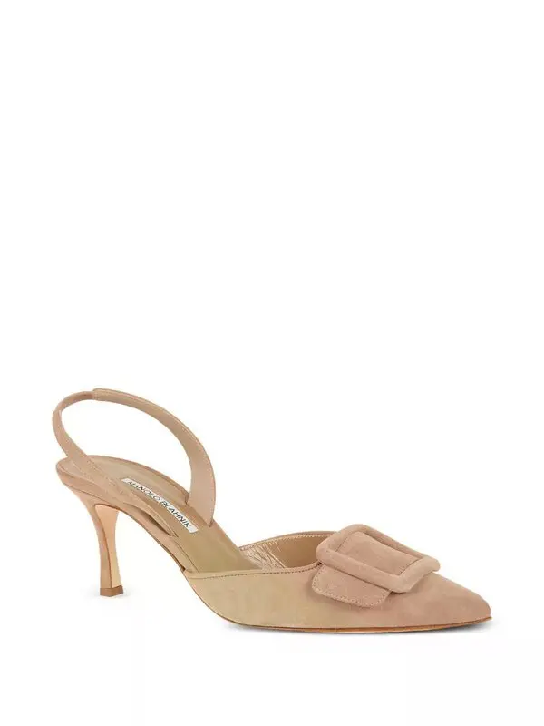 Manolo Blahnik Maysli Buckle-detail Pumps - Neutrals