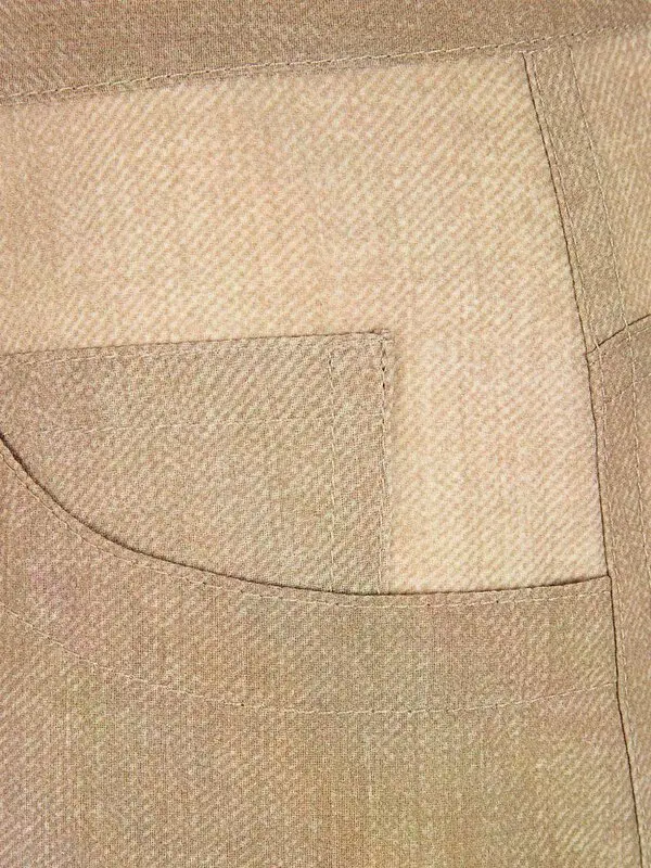 Ermanno Scervino Khaki Sheer Panel Cargo Pants