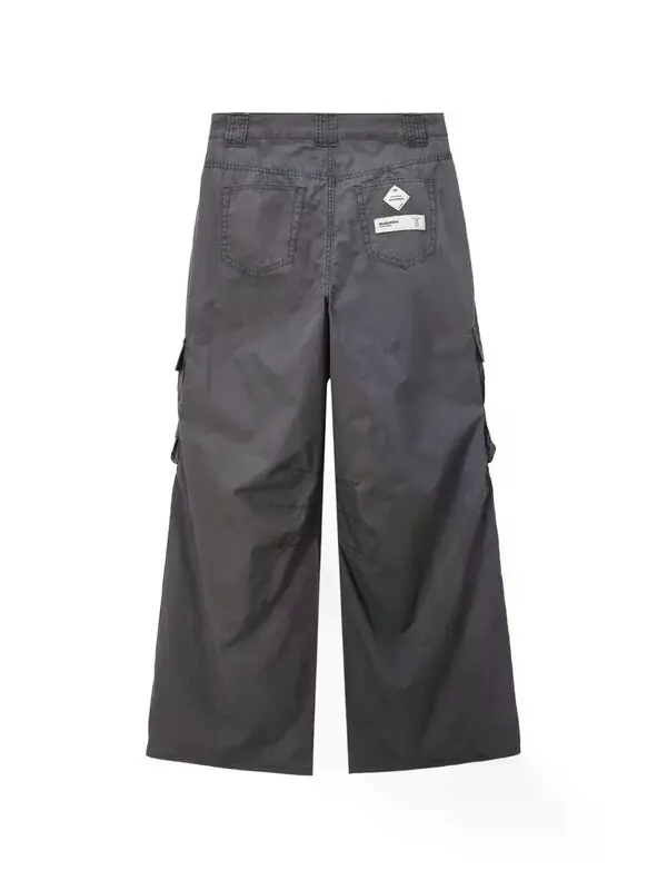 MUSIUM DIV. Cotton Buckle-detail Cargo Trousers - Grey