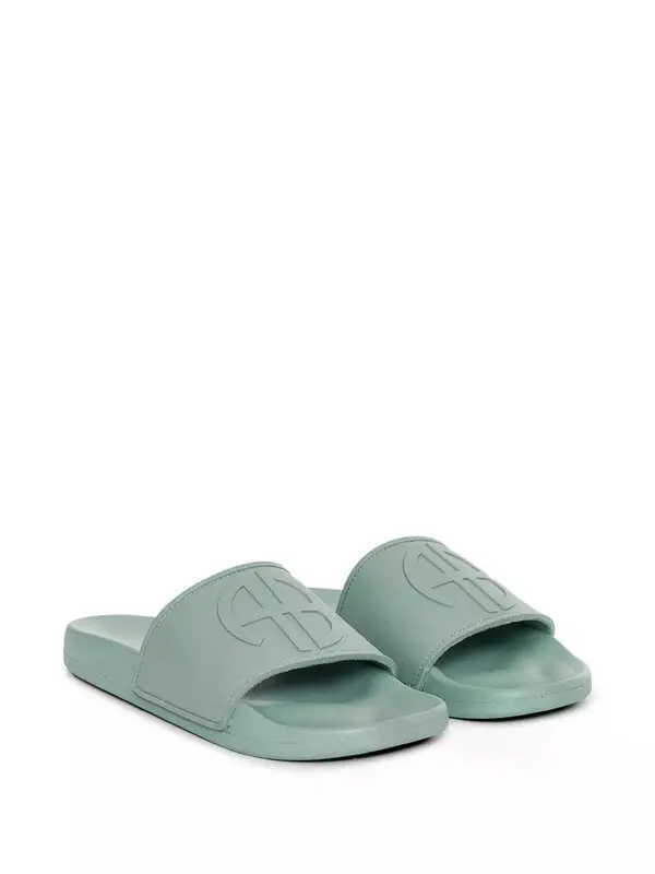 ANINE BING Isla Logo-embossed Slides