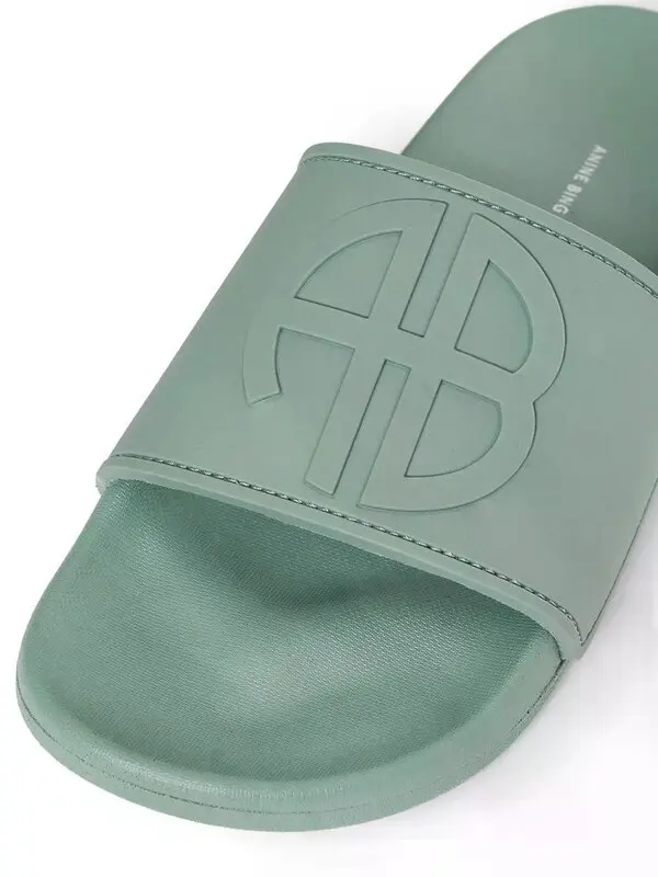 ANINE BING Isla Logo-embossed Slides