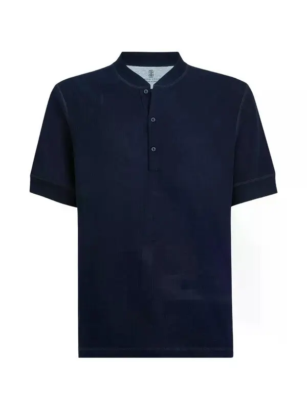 Brunello Cucinelli Button-down Short-sleeve Polo Shirt