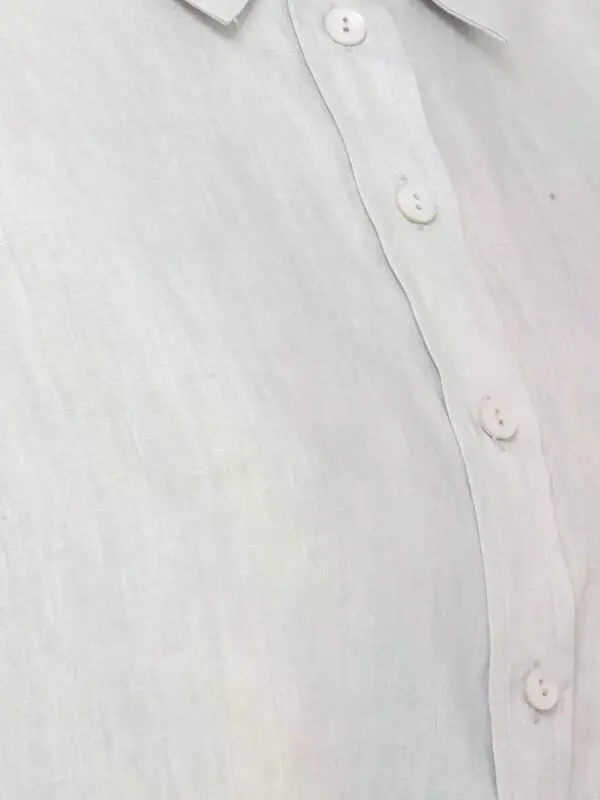 PANICALE Three-quarter Length Sleeve Linen Shirt