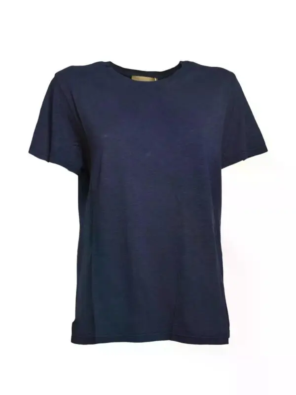 Momoni Slub Texture T-shirt - Blue