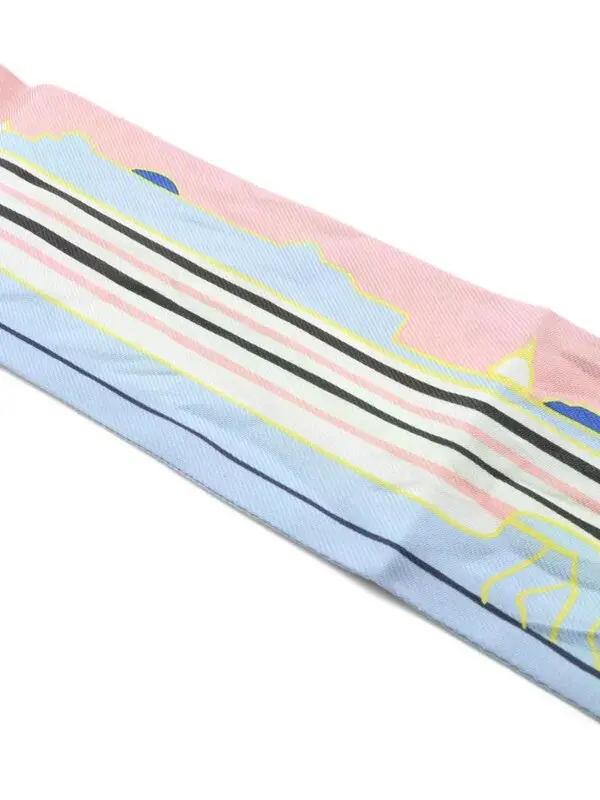 Hermès 2010s Twilly Les Chiens Parisiens Scarf