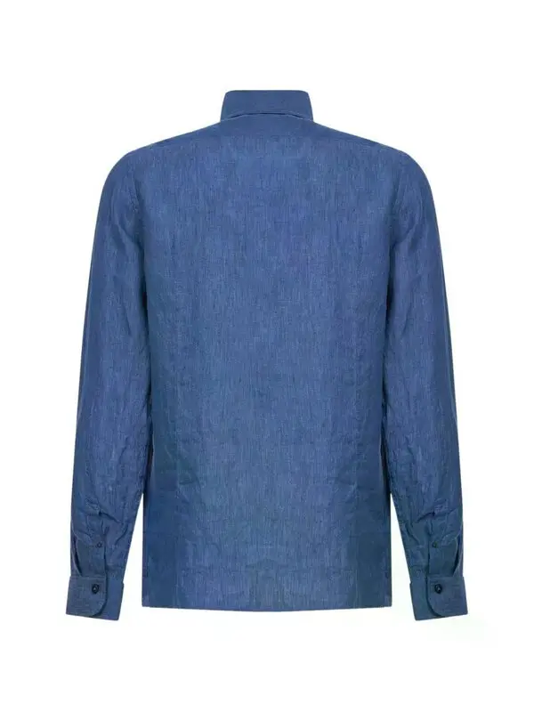 D4.0 Button-placket Long-sleeve Polo Shirt