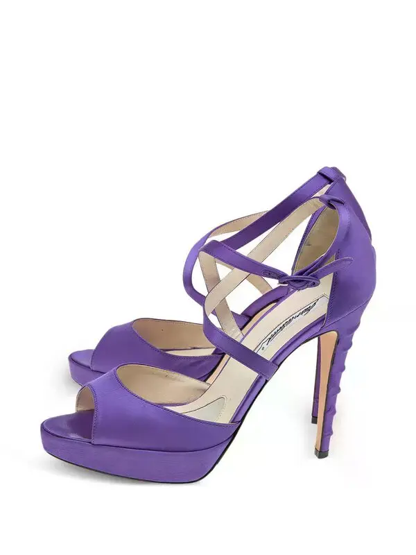 Brian Atwood 125mm Alexie Criss-cross Heeled Sandals - Purple