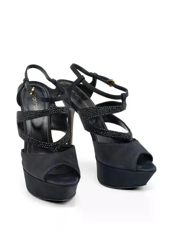 SERGIO ROSSI Embellished Ankle-strap Sandals