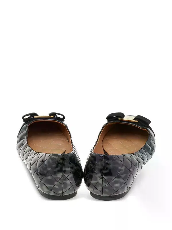 FERRAGAMO Vara Bow Quilted Ballet Flats