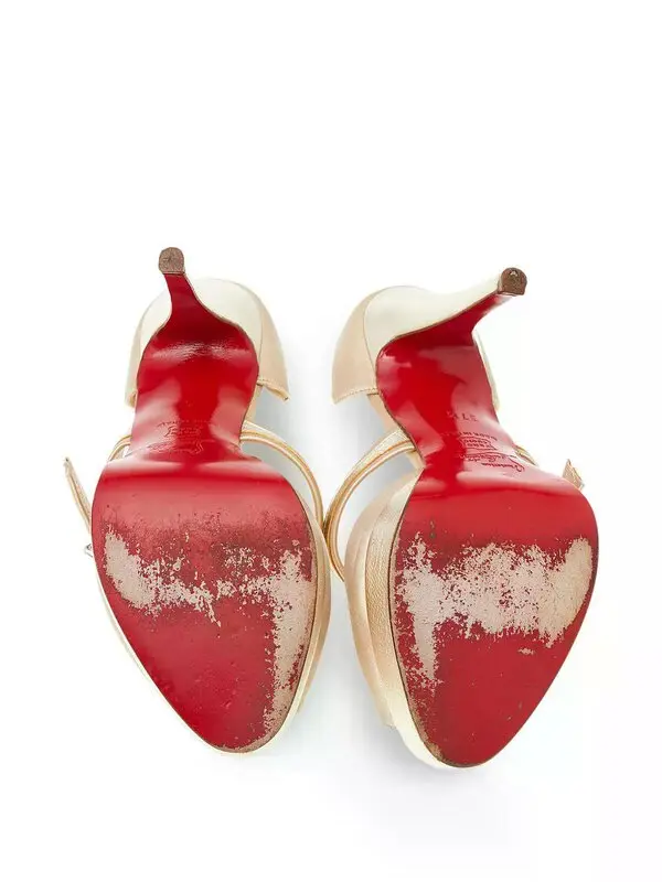 CHRISTIAN LOUBOUTIN Peep-toe Buckled Pumps