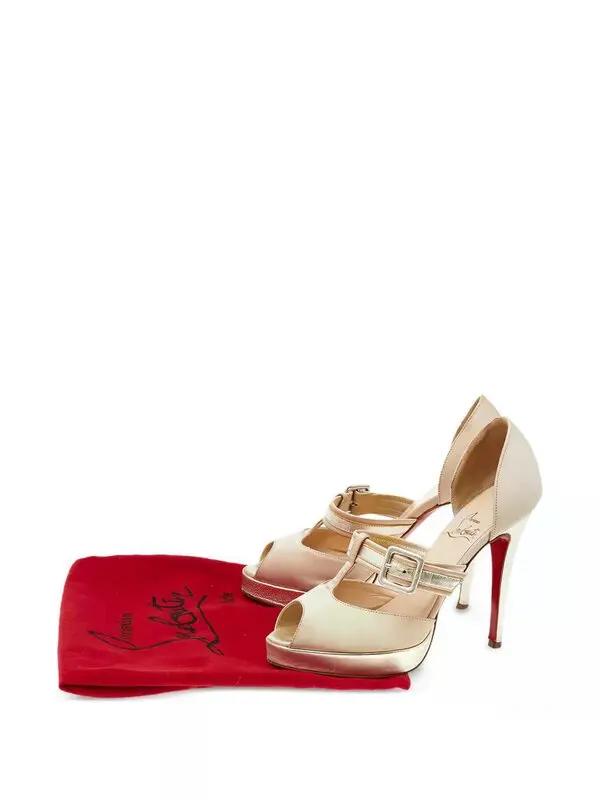 CHRISTIAN LOUBOUTIN Peep-toe Buckled Pumps