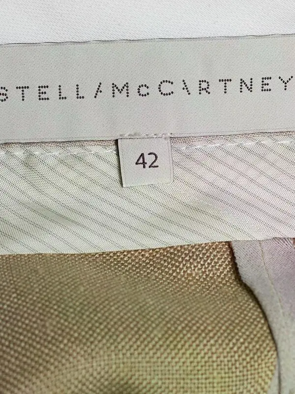 Stella McCartney Beige Woven Texture Trousers