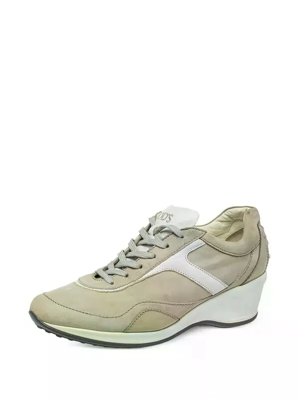TOD'S Leather And Suede Low-top Sneakers - Grey