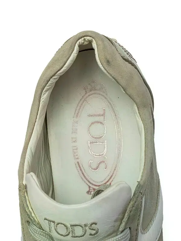 TOD'S Leather And Suede Low-top Sneakers - Grey