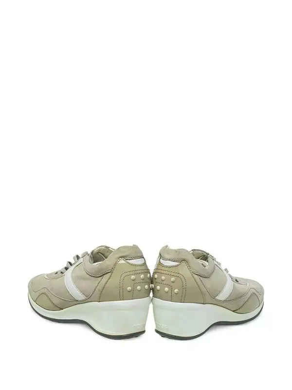 TOD'S Leather And Suede Low-top Sneakers - Grey