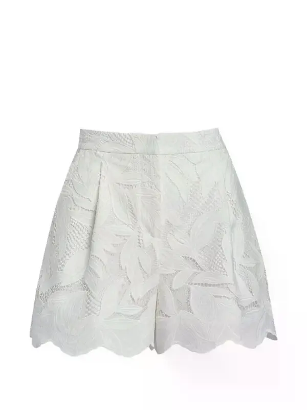 Erdem Floral Cutwork Shorts - White