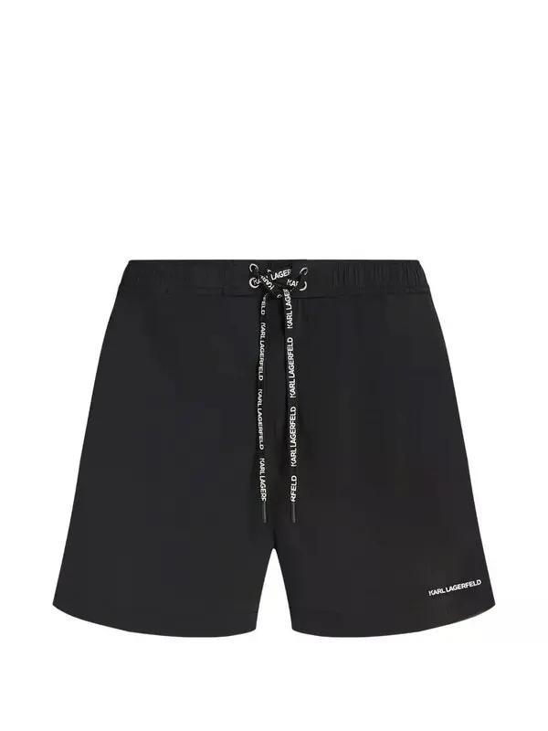 Karl Lagerfeld Logo Drawstring Swim Shorts