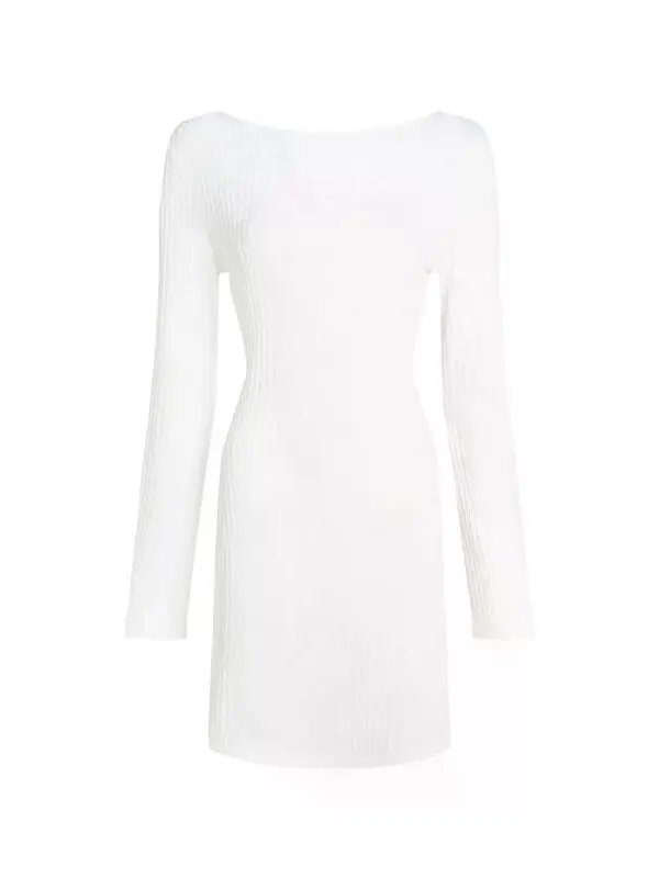 Karl Lagerfeld Textured Faux-pearl Beach Dress - White