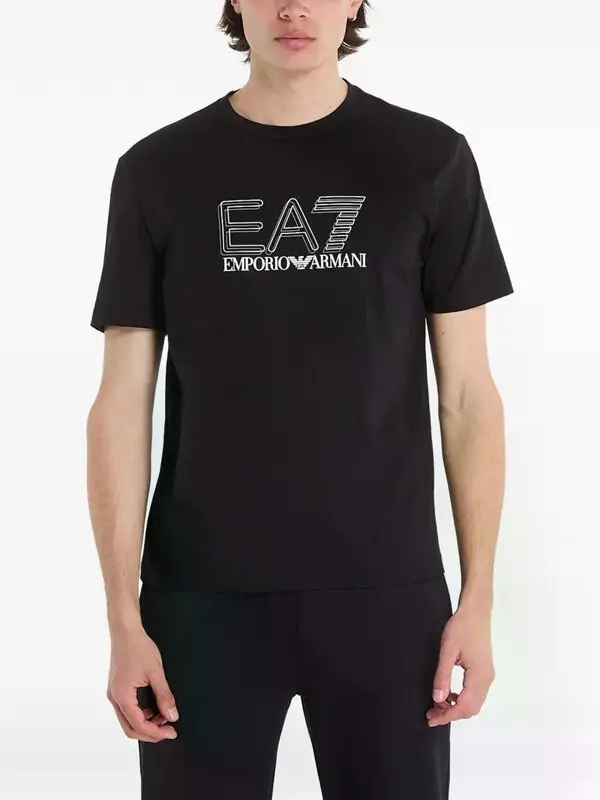 EA7 Visibility Logo-print T-shirt - Black