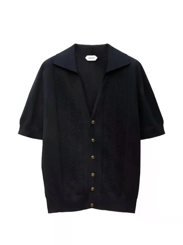 Versace Silk-cotton Knit Polo