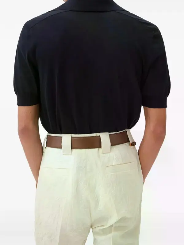 Versace Silk-cotton Knit Polo