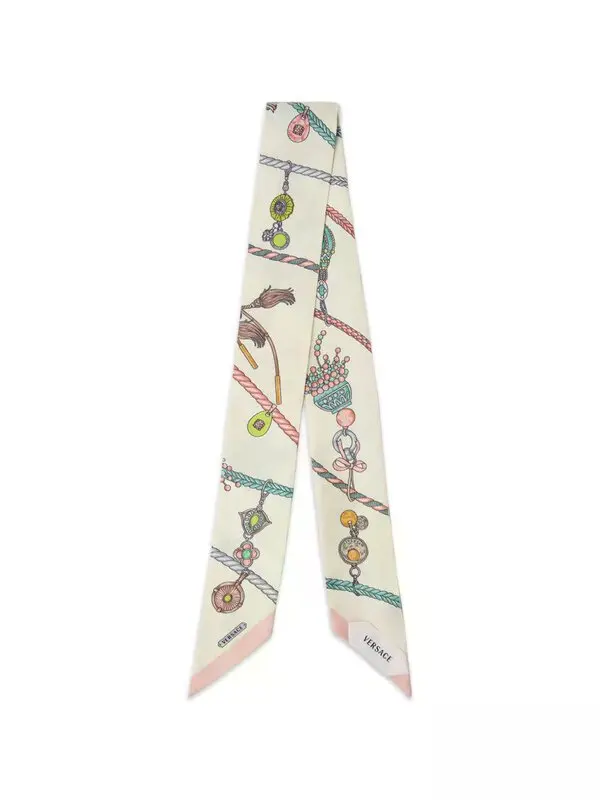 Versace Jewel-print Silk Scarf