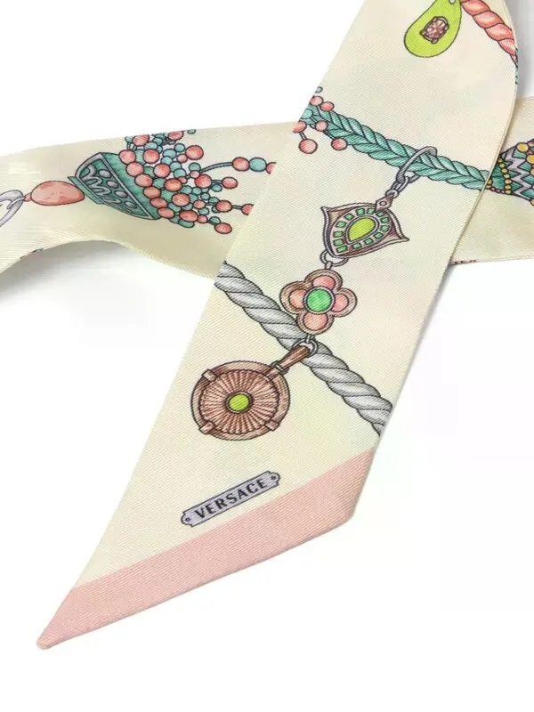 Versace Jewel-print Silk Scarf