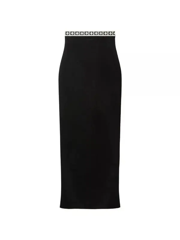 Versace Viscose-blend Jacquard Long Skirt - Black