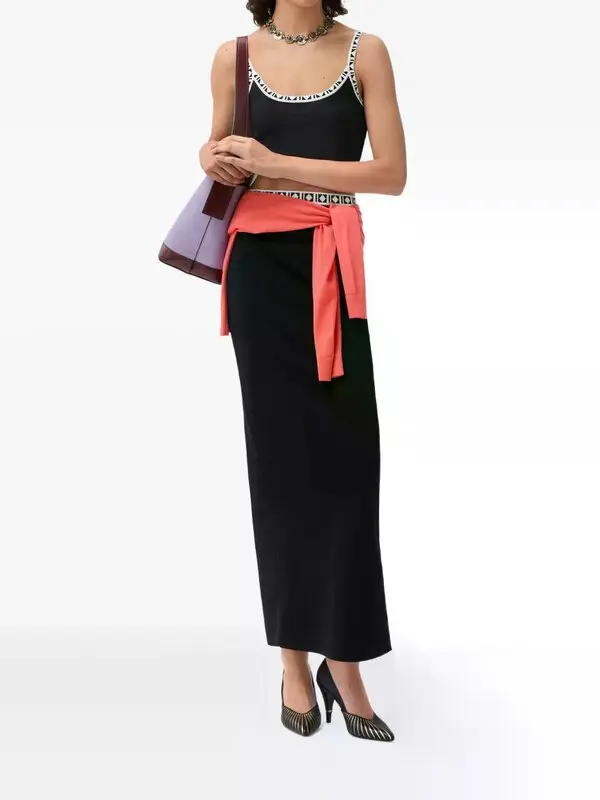 Versace Viscose-blend Jacquard Long Skirt