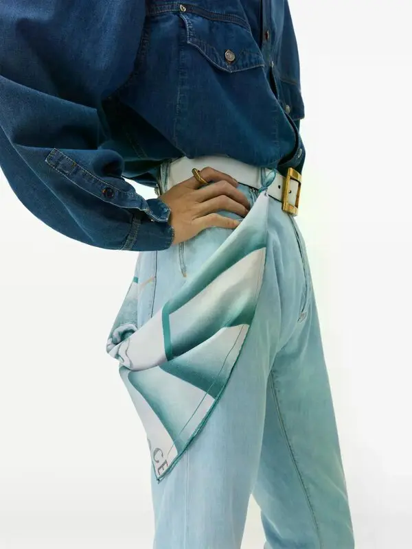 Versace Printed Silk Twill Scarf 55 Cm