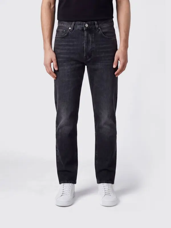 HAIKURE Straight Cotton Denim Jeans - Black