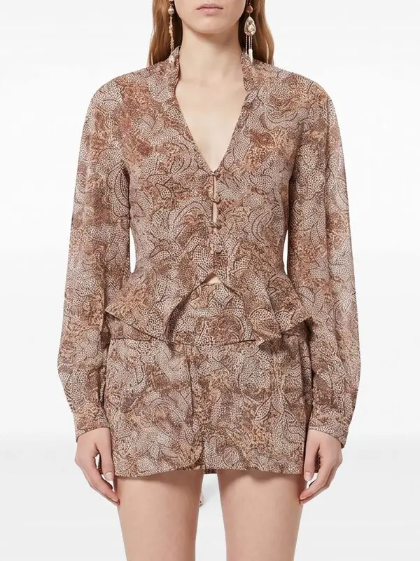 Isabel Marant Étoile Celeny Cotton Voile Shirt - Ocher