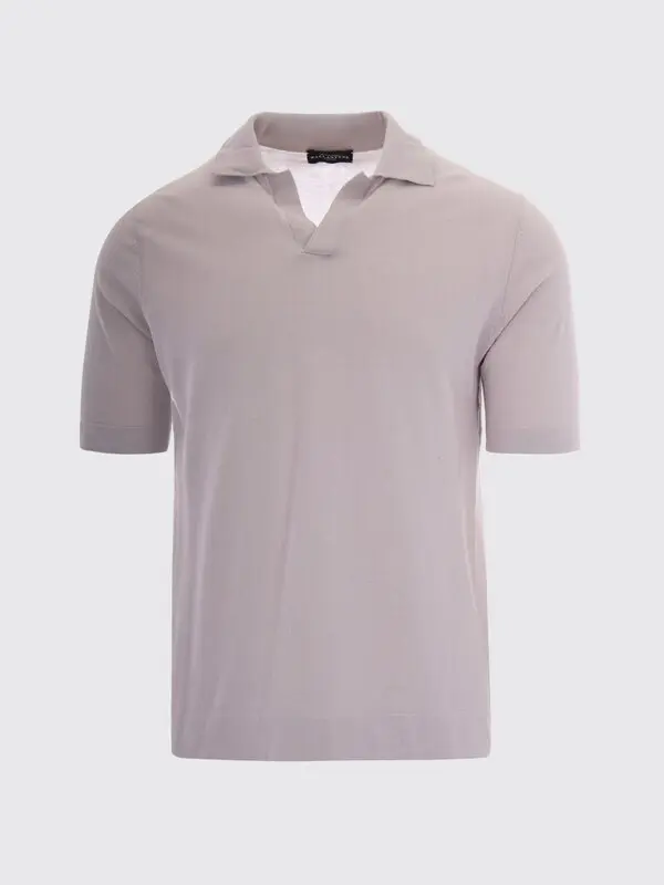 BALLANTYNE Cotton Knit Polo Shirt - Grey