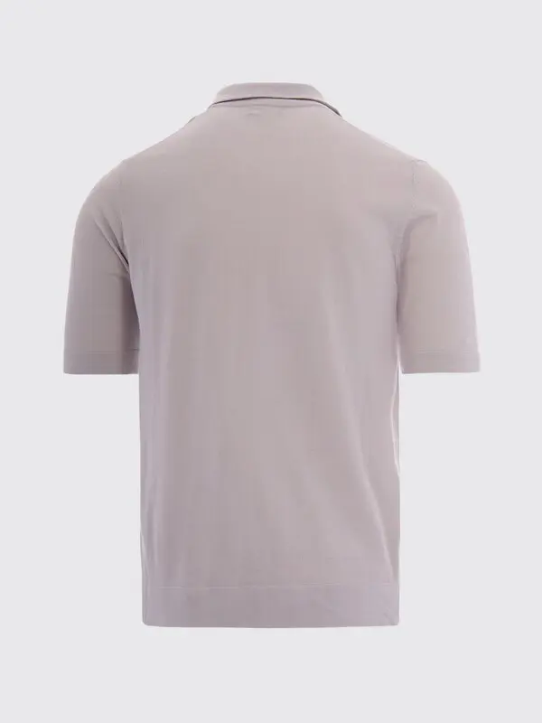 BALLANTYNE Cotton Knit Polo Shirt - Grey