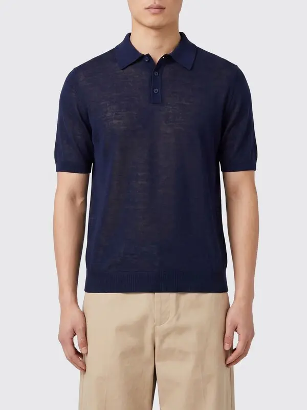 BALLANTYNE Silk And Cashmere Polo Shirt - Blue
