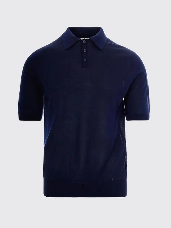 BALLANTYNE Silk And Cashmere Polo Shirt - Blue