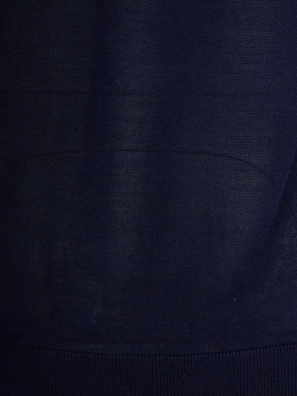 BALLANTYNE Silk And Cashmere Polo Shirt - Blue