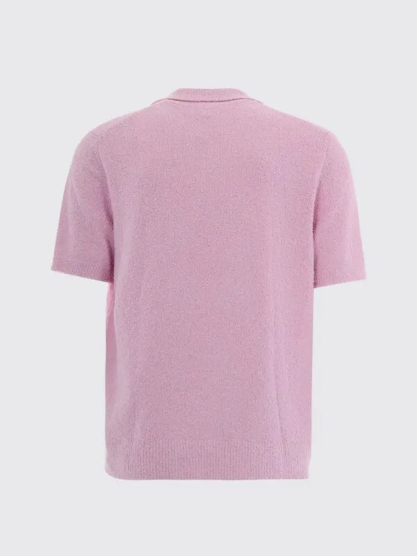 Lacoste V-neck Cotton-blend Knit Polo Shirt With Contrast Logo Patch