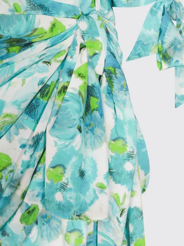 Chloé Floral Print Silk Mini Dress - Multicolor